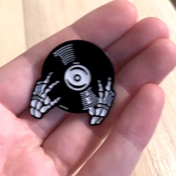 Jewelry | 2 For 13 Pins Skeleton Record Player | Poshmark